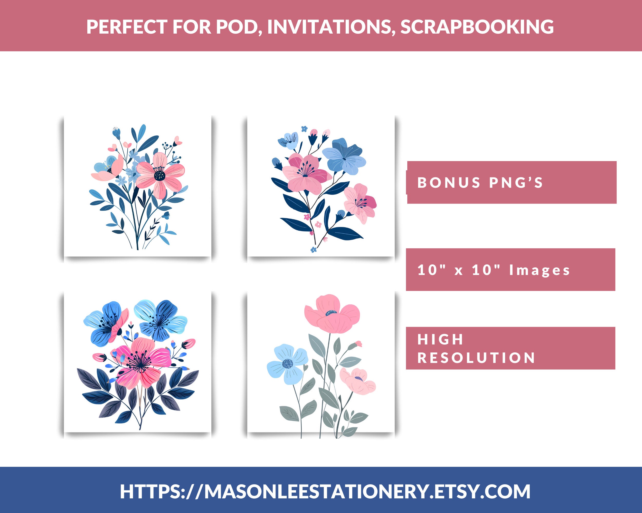 Elephant Clipart Bundle, Pink and Blue Elephant Images, PLUS 4 Bonus ...