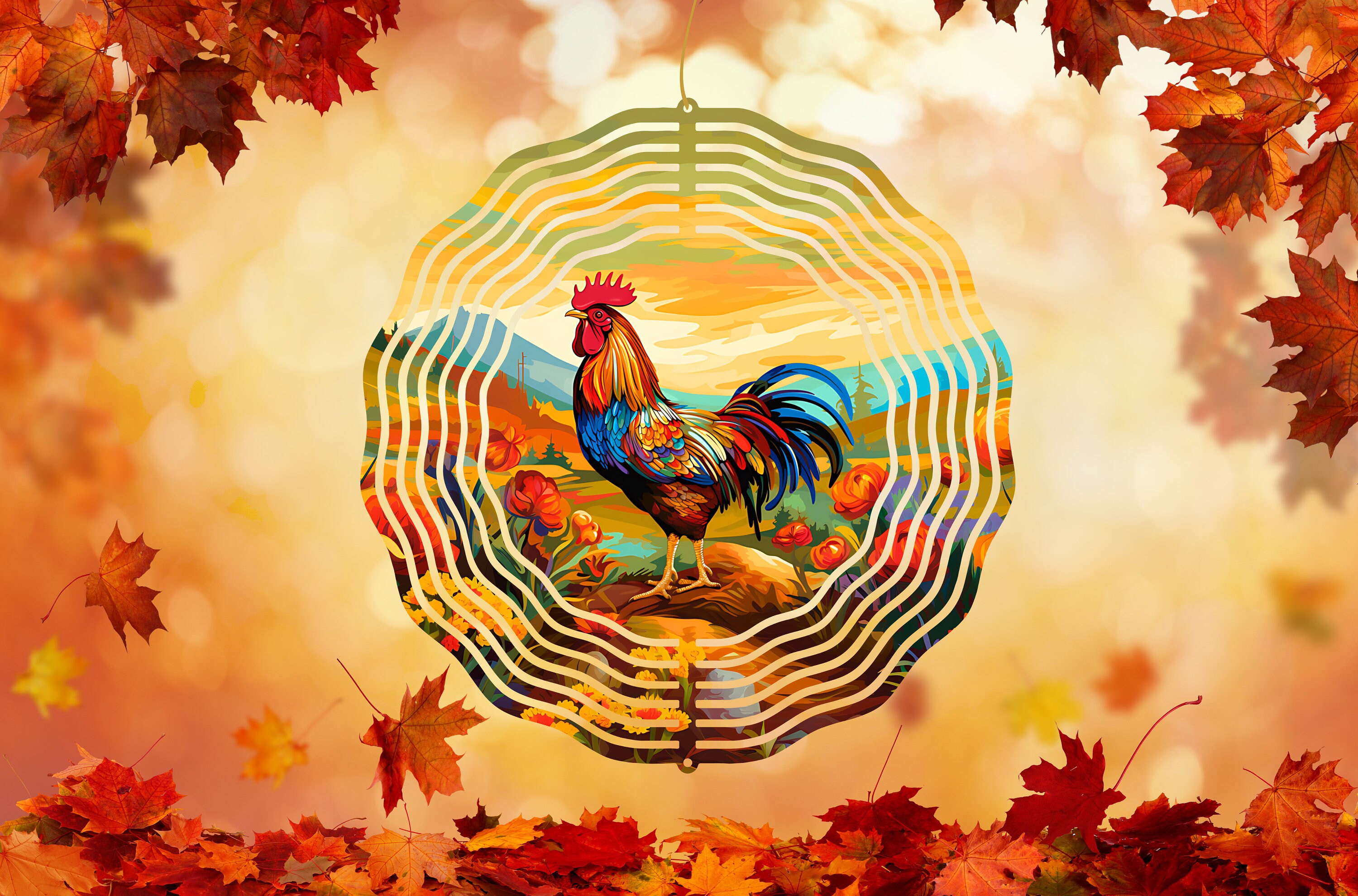 Rooster Wind Spinner Sublimation Design Chicken Rooster PNG Sublimation ...