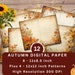 Fall Background Junk Journal Digital Paper and Seamless Pattern Bundle ...