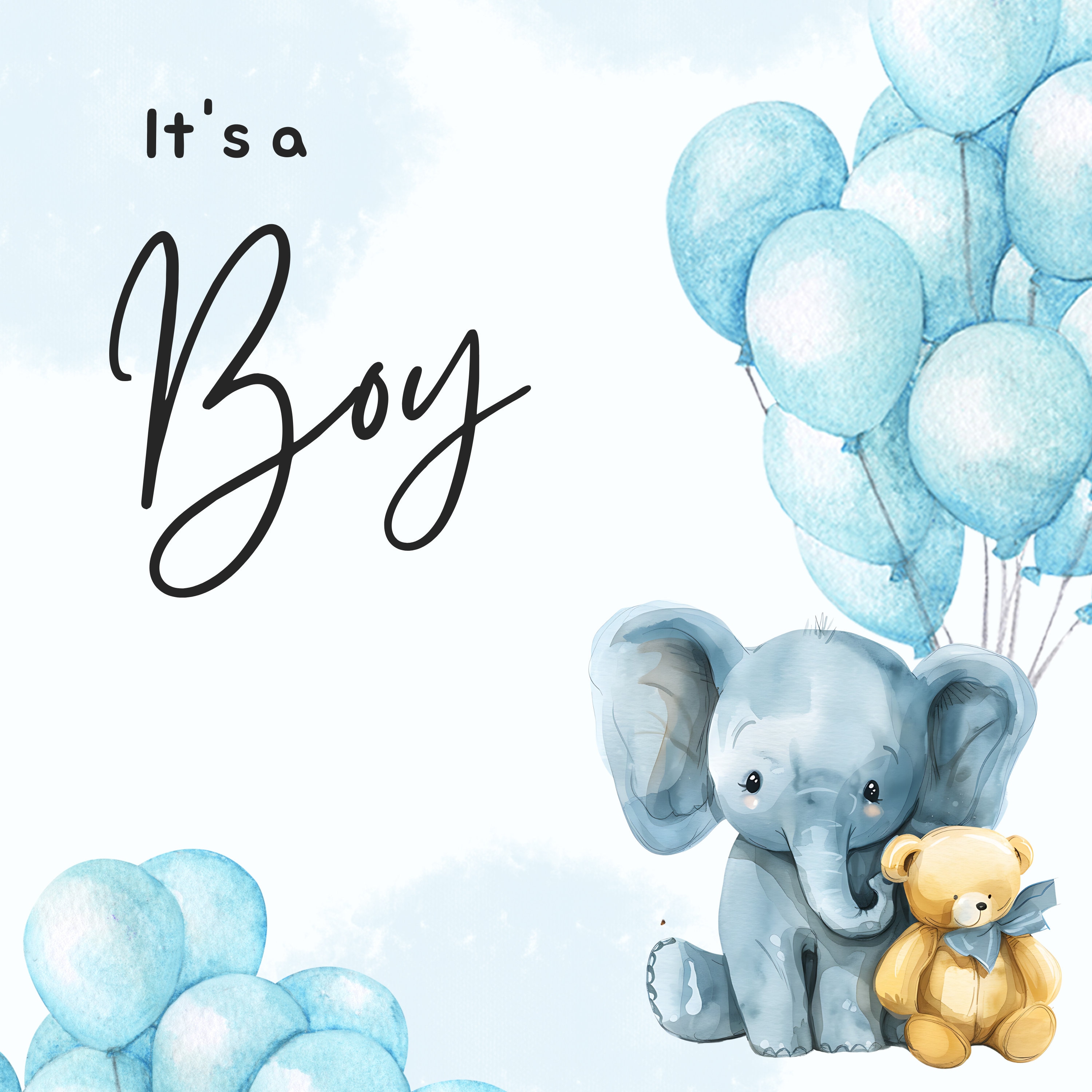 Elephant Clipart Bundle, Pink and Blue Elephant Images, PLUS 4 Bonus ...