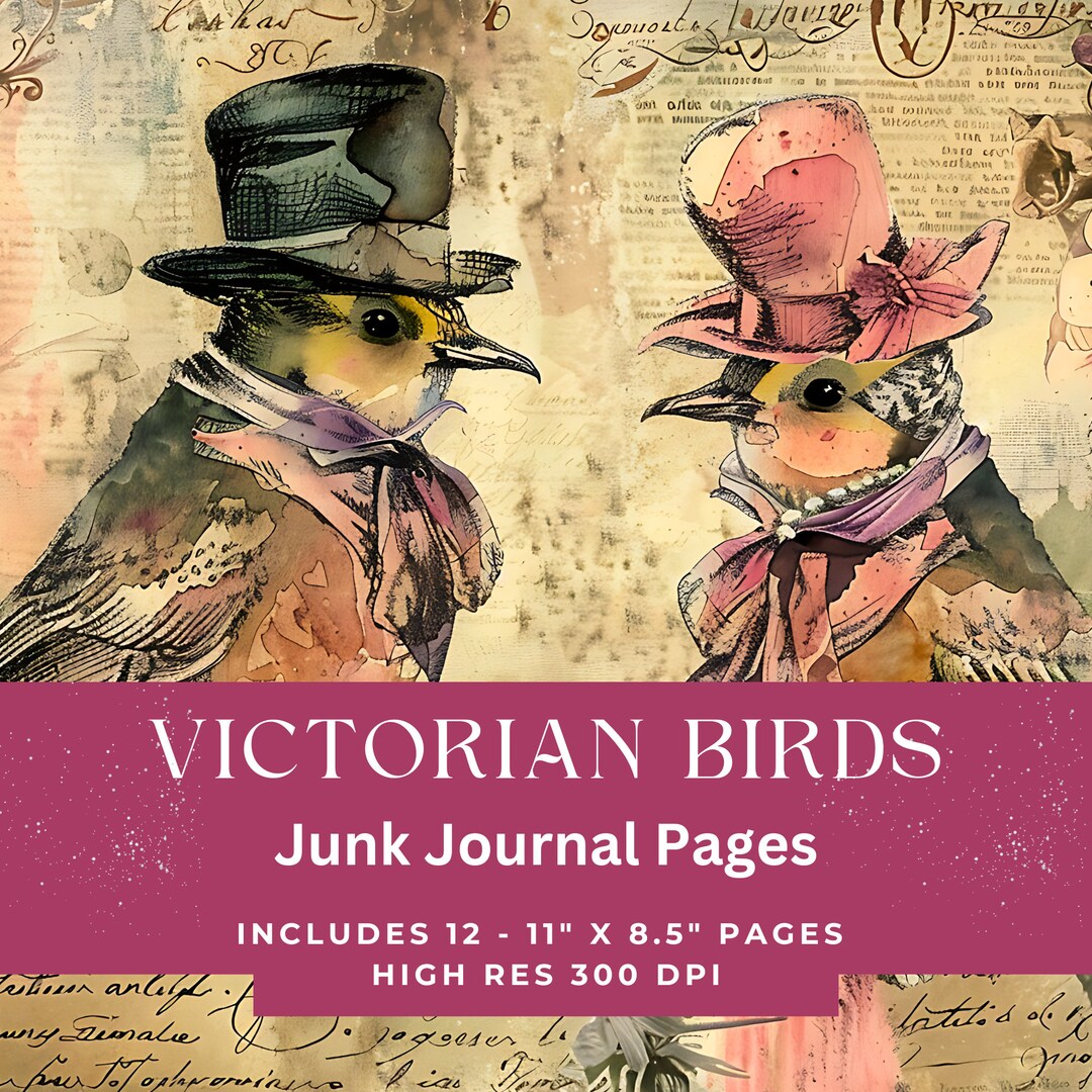 Funny Birds Junk Journal Printable Pages - Vintage Victorian Goofy ...