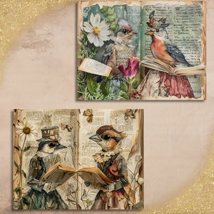 Funny Birds Junk Journal Printable Pages - Vintage Victorian Goofy ...