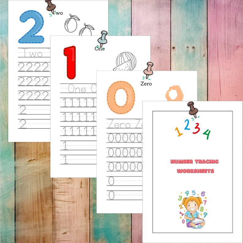10 Number Worksheets Dot to Dot Tracing Printable Activity Worksheet ...
