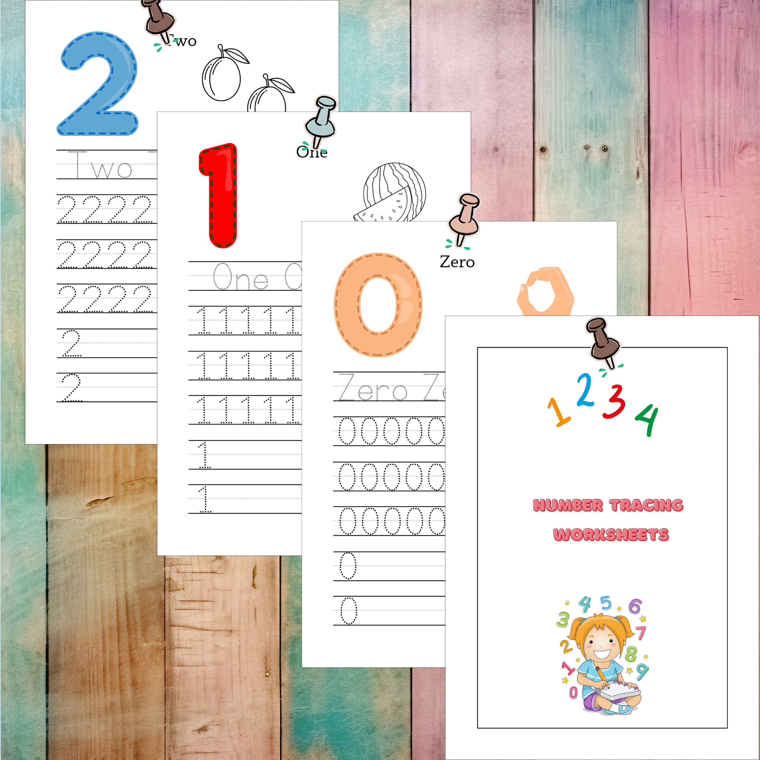 10 Number Worksheets Dot to Dot Tracing Printable Activity Worksheet ...