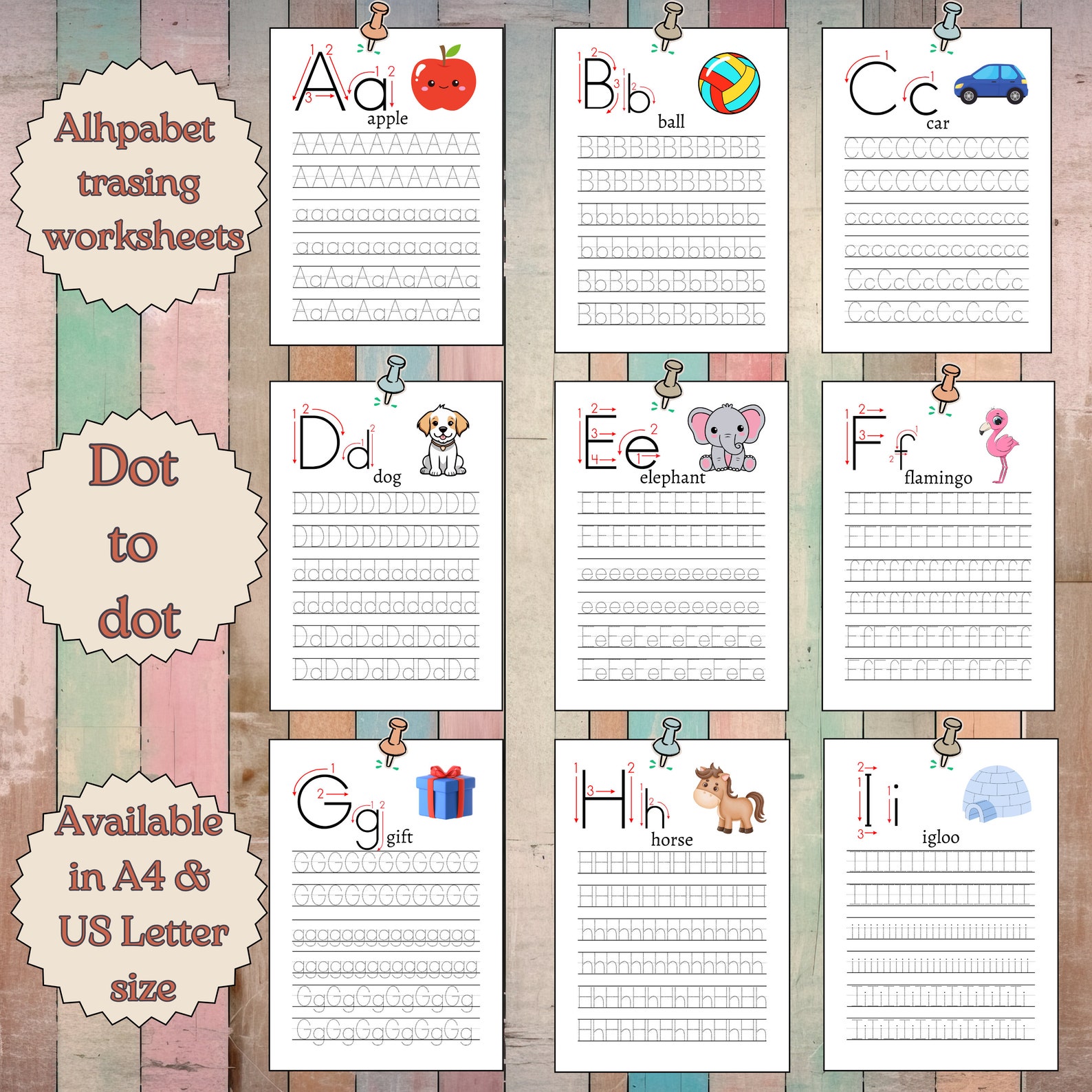 26 Printable Trace the Alphabet Worksheets Alphabet Worksheets Download ...