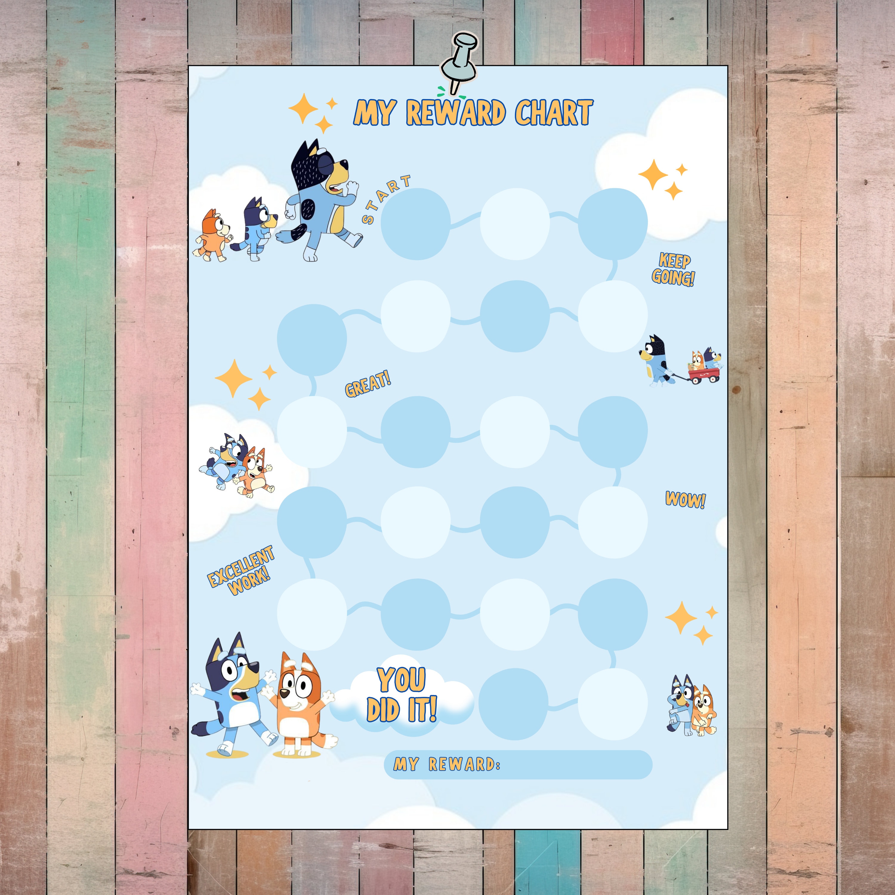 Bluey Potty Chart Printable Bluey Kids Behavior Chart Instant Download ...