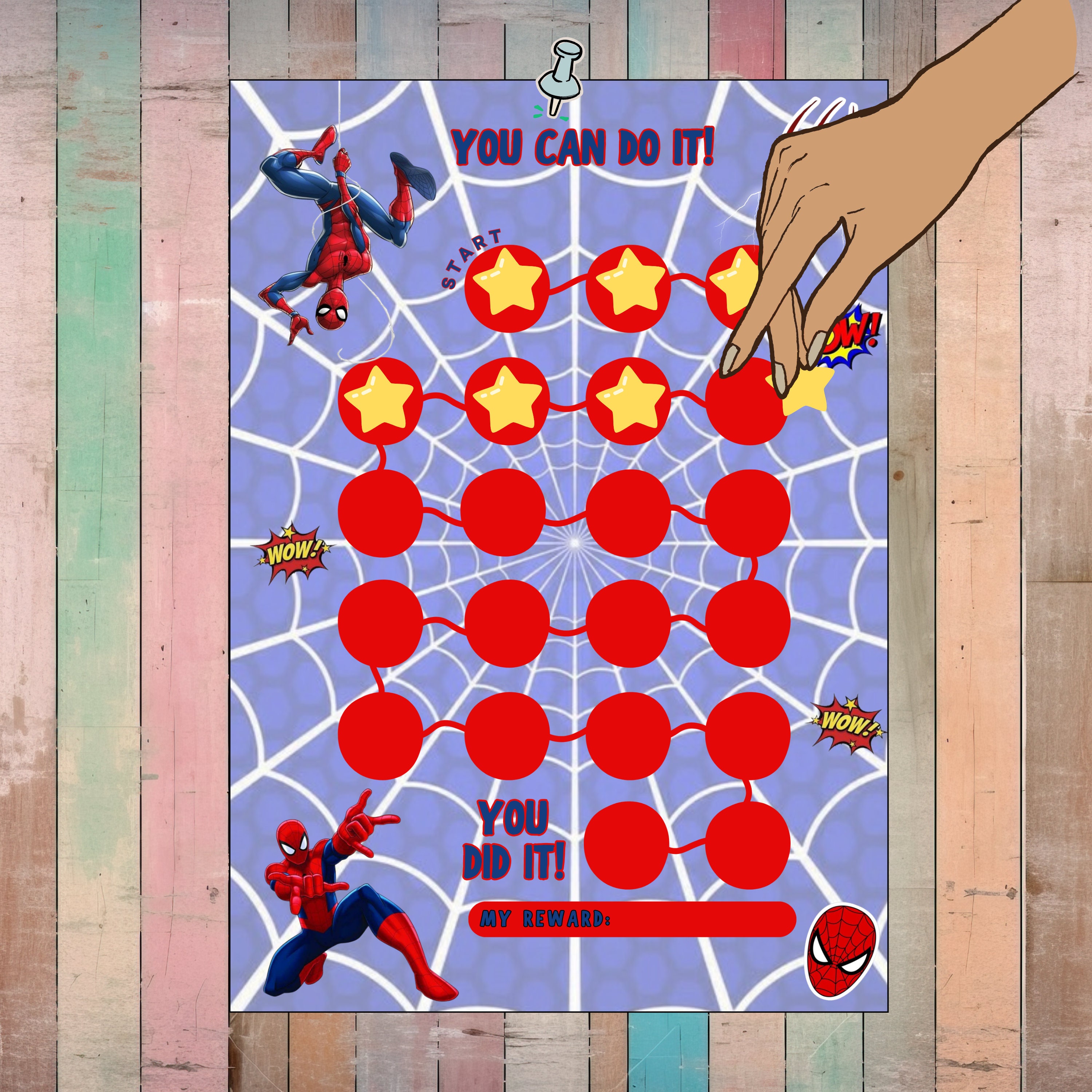 Spider Man Chart Printable Bluey Kids Behavior Chart Instant Download ...
