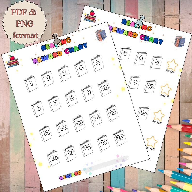 Reading Reward Chart Printable Coloring Reward Chart Kids Reward Chart ...
