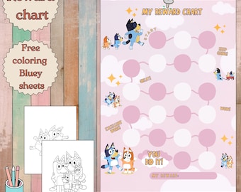 Bluey Potty Chart Printable Bluey Kids Behavior Chart Instant Download ...