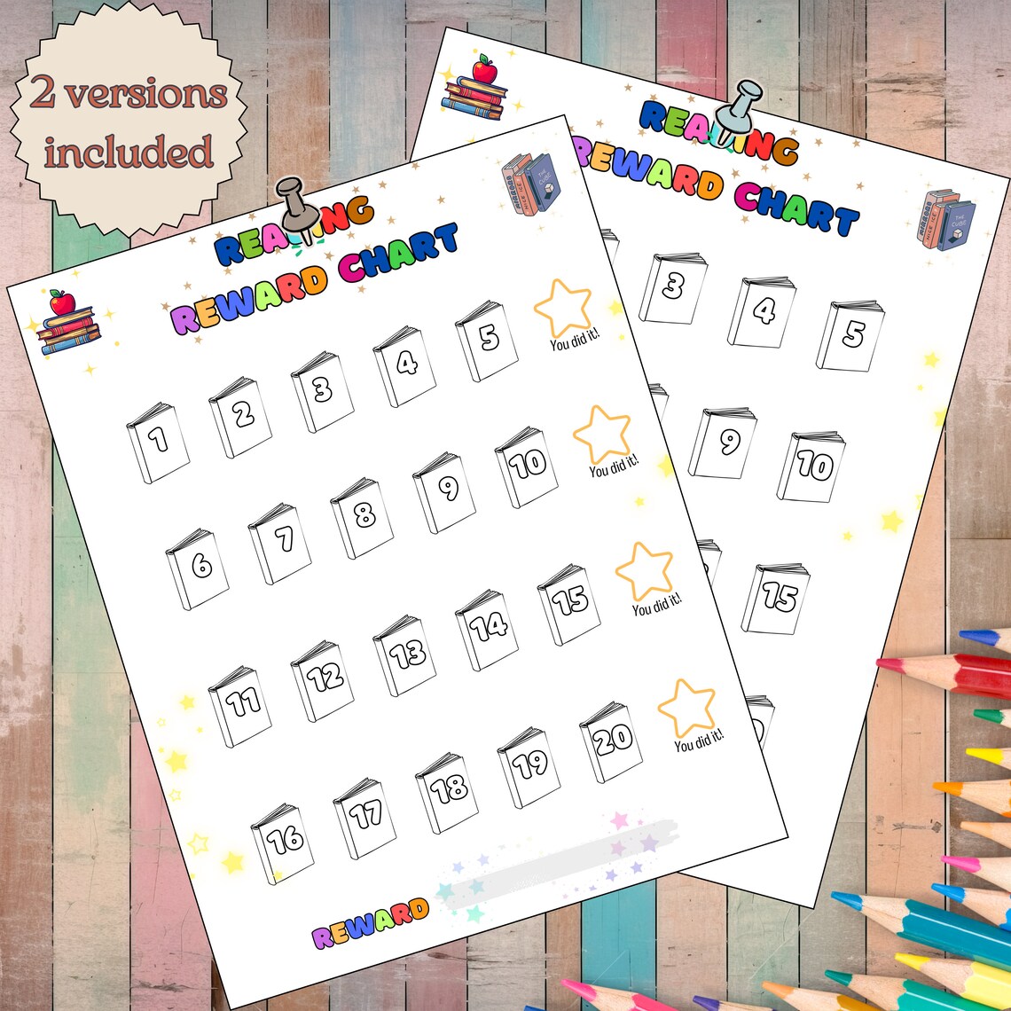 Reading Reward Chart Printable Coloring Reward Chart Kids Reward Chart ...