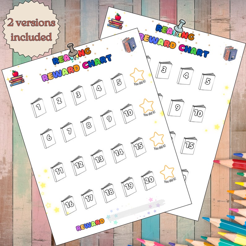 Reading Reward Chart Printable Coloring Reward Chart Kids Reward Chart ...