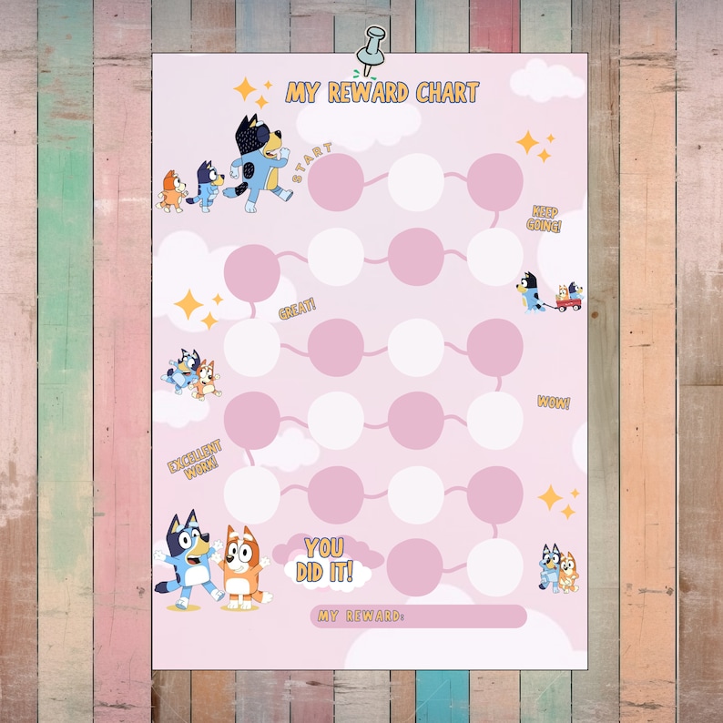 Bluey Potty Chart Printable Bluey Kids Behavior Chart Instant Download ...