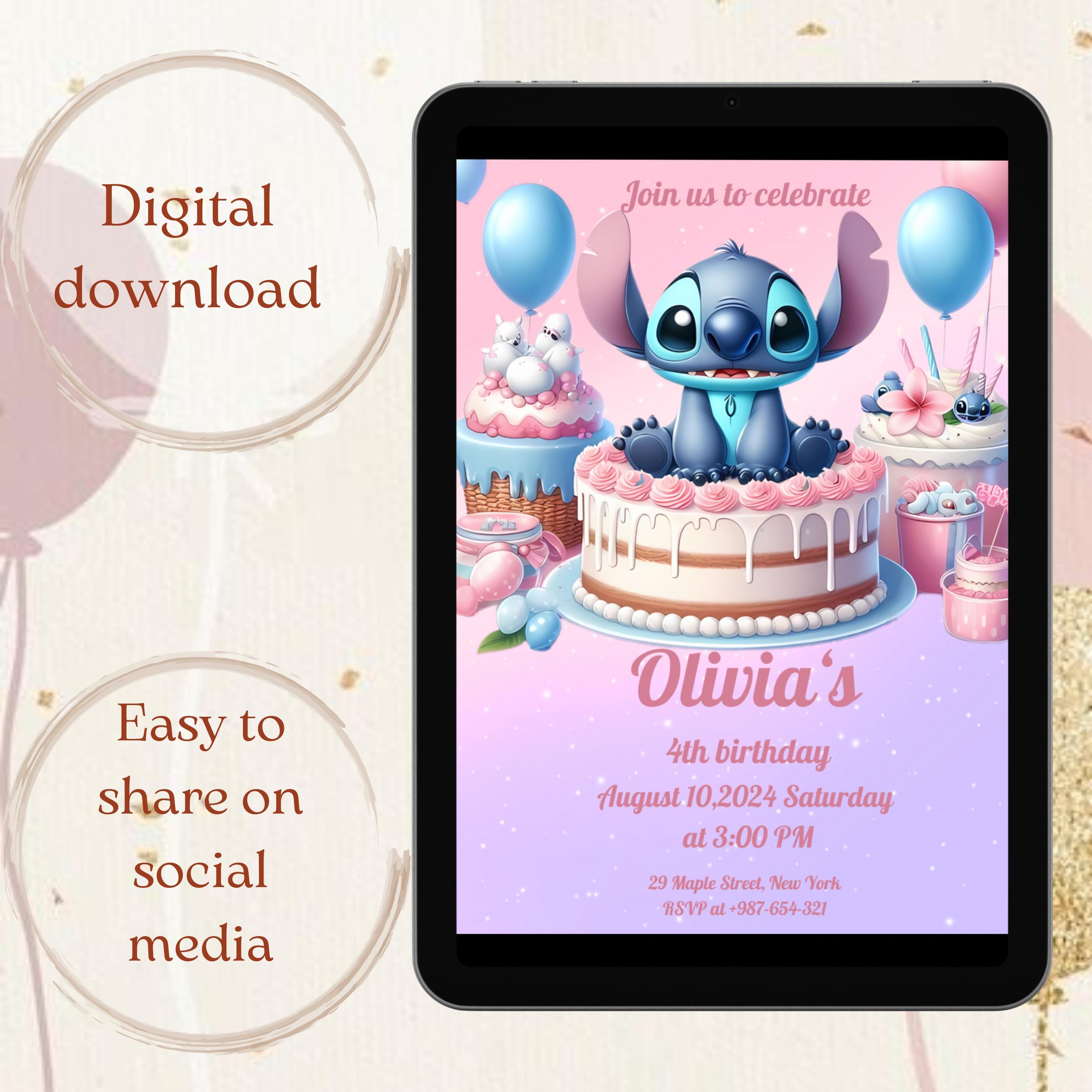 Stitch Birthday Invitation Stitch and Lilo Birthday Print or Share ...