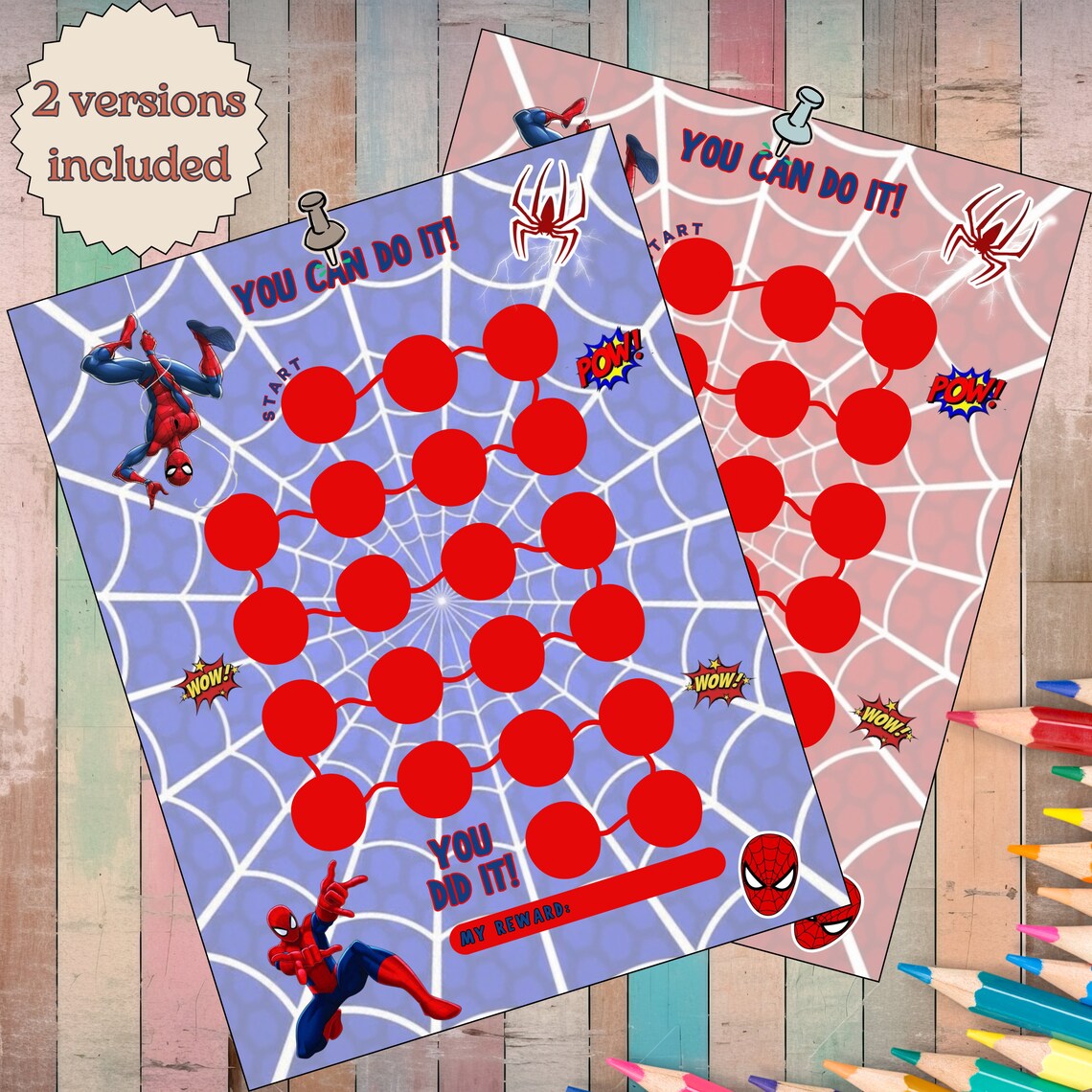 Spider Man Chart Printable Bluey Kids Behavior Chart Instant Download ...