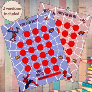 Spider Man Chart Printable Bluey Kids Behavior Chart Instant Download ...