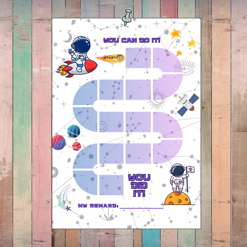 Space Reward Chart Printable Space Kids Behavior Chart Instant Download ...
