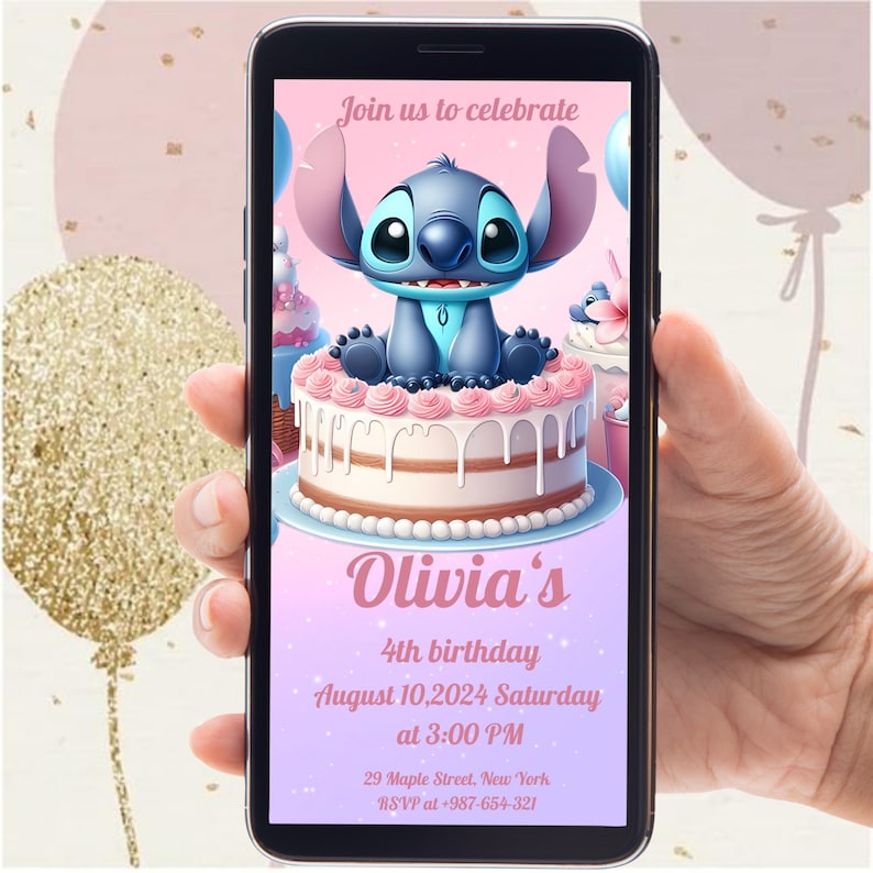 Stitch Birthday Invitation Stitch and Lilo Birthday Print or Share ...