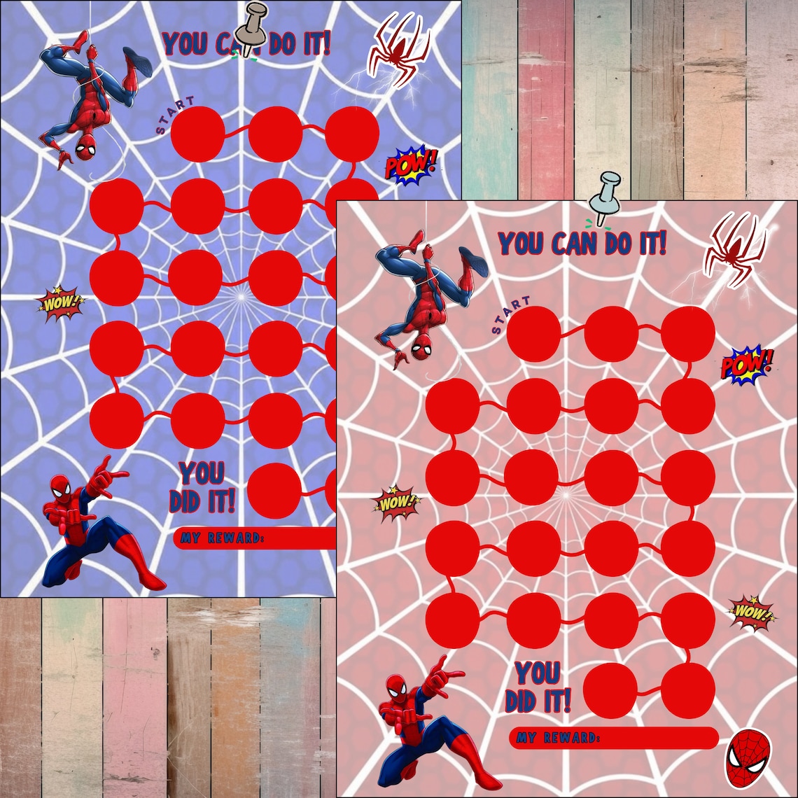 Spider Man Chart Printable Bluey Kids Behavior Chart Instant Download ...