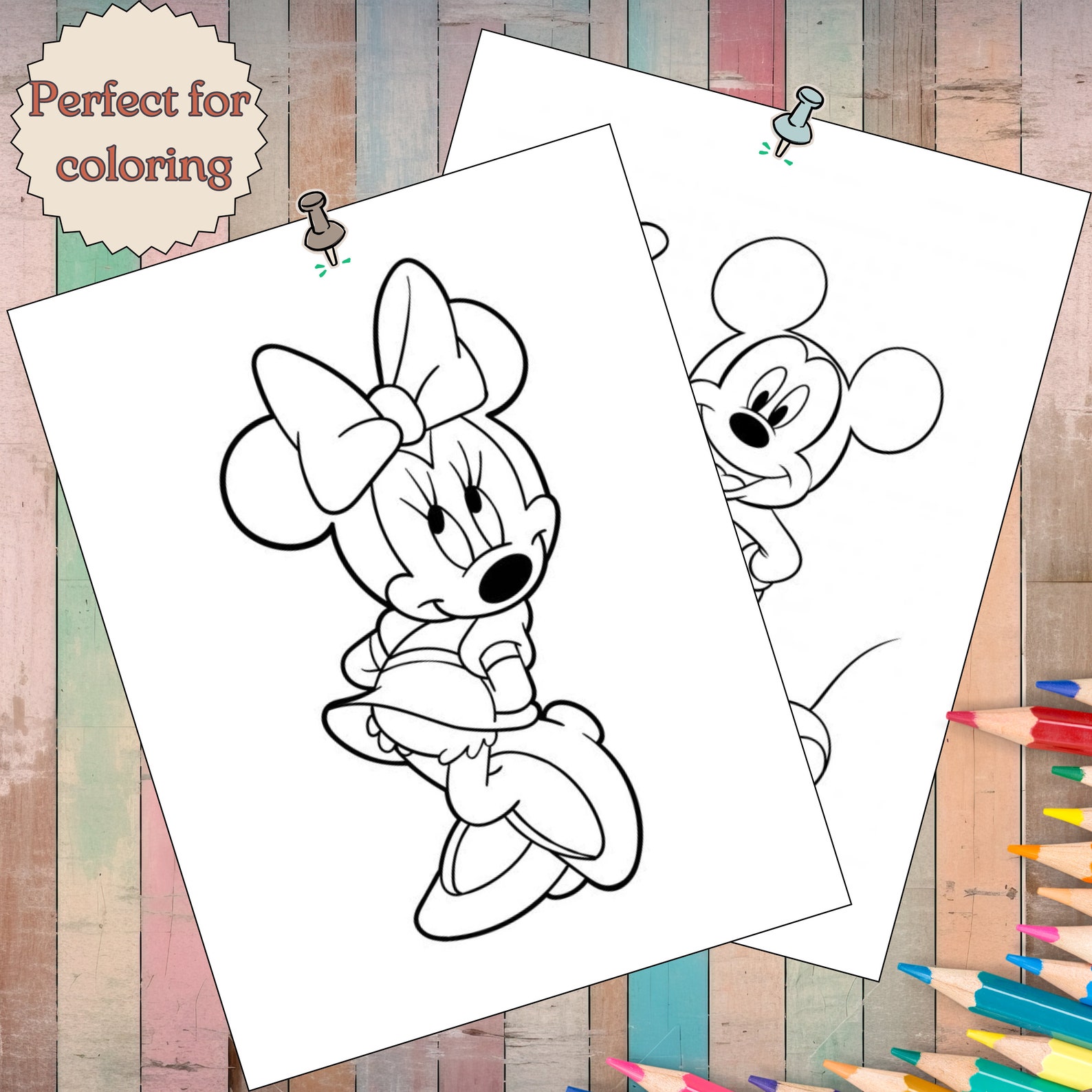 Mickey & Minnie Mouse Reward Chart for Kids Cute Rainbow Reward Chore ...