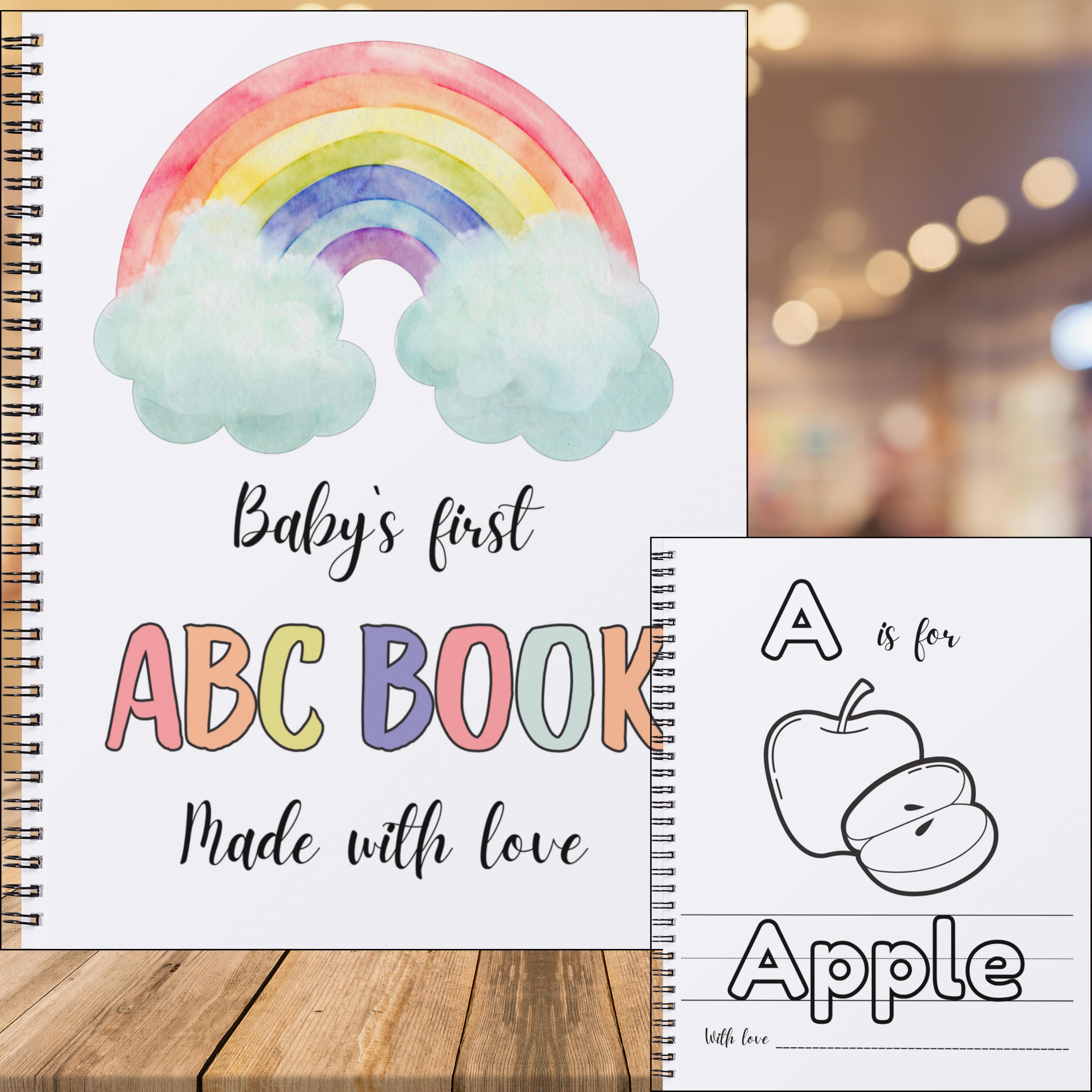 ABC Book Baby Shower Activity ABC Baby Shower Coloring Book Baby's ...