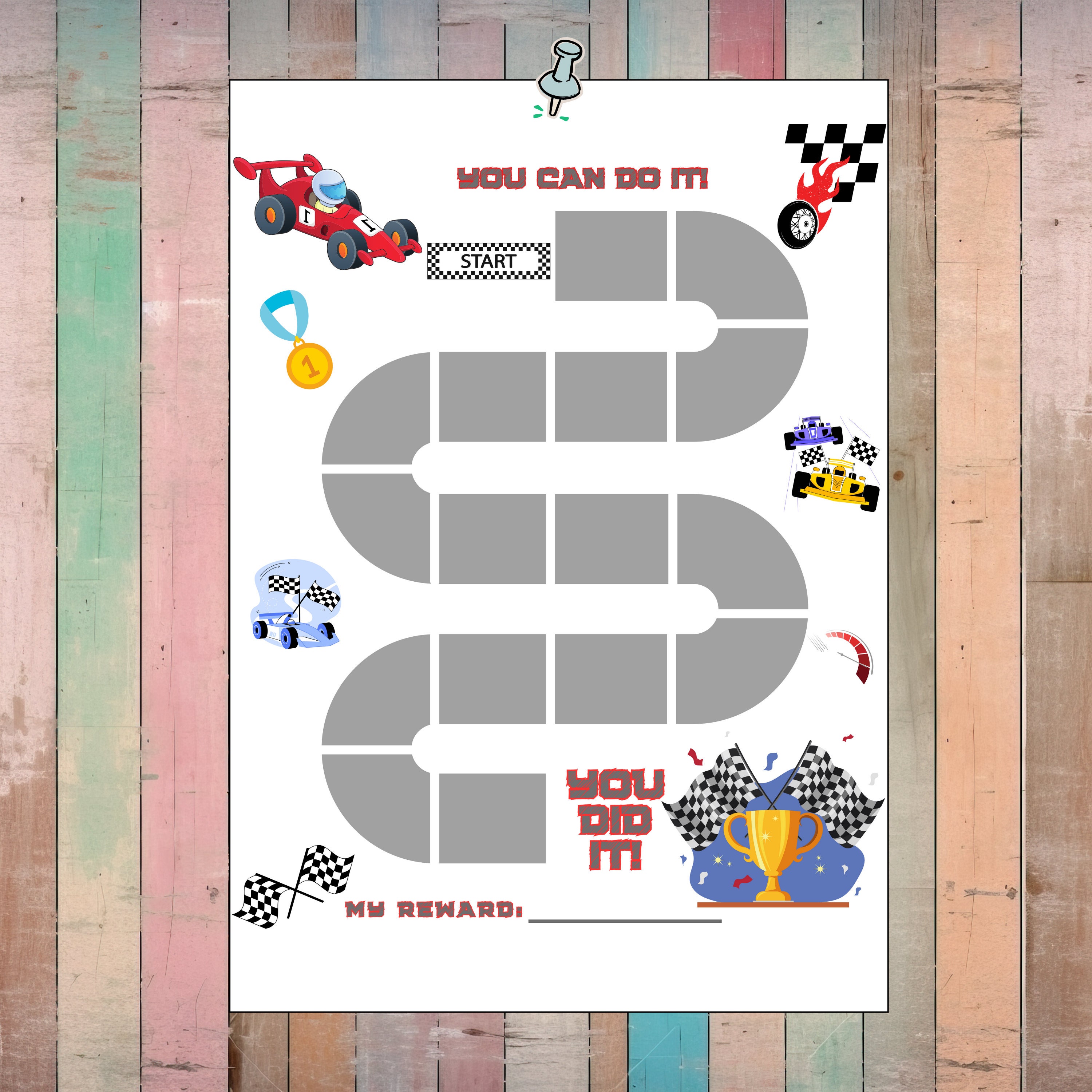 Cars Reward Chart Printable Space Kids Behavior Chart Instant Download ...
