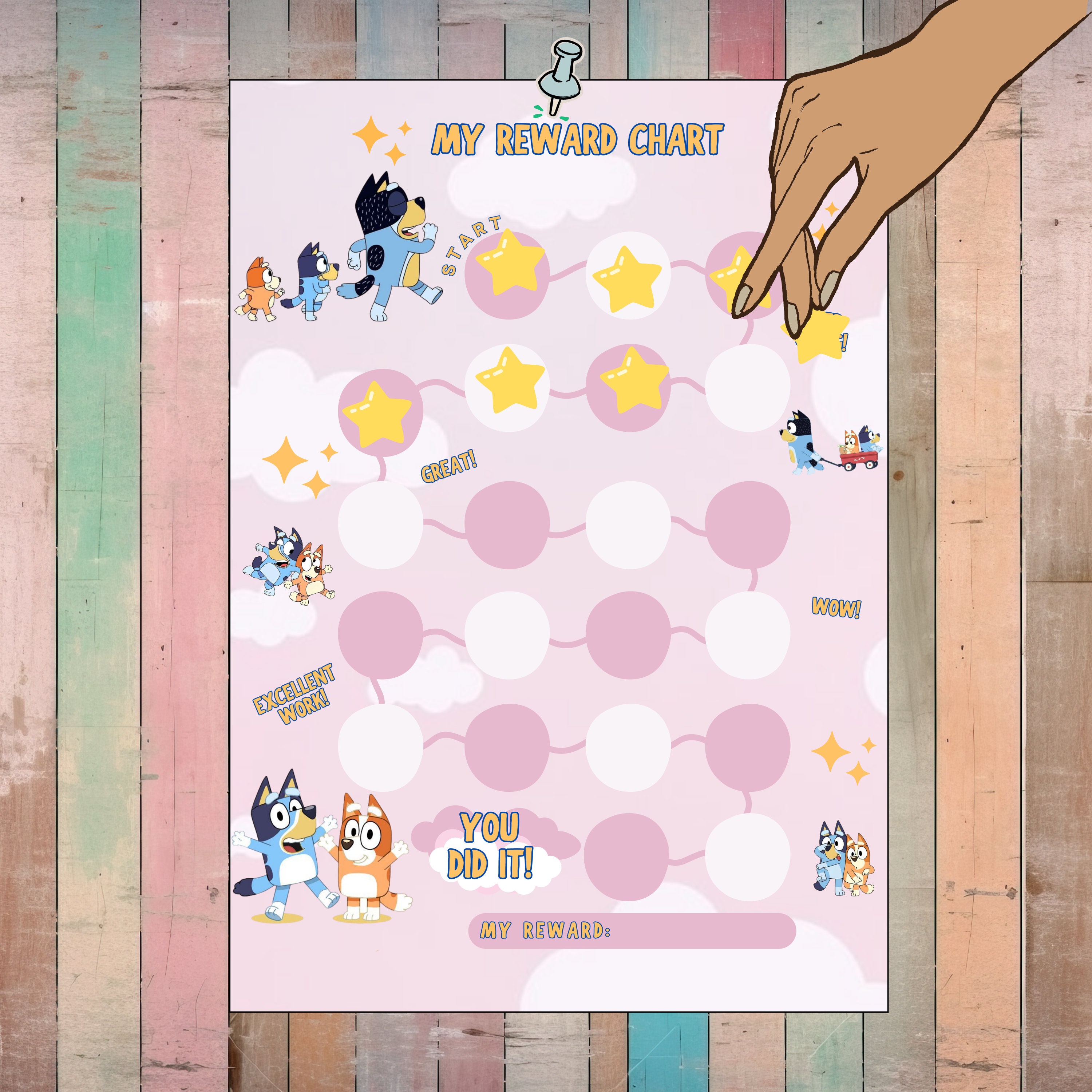 Bluey Potty Chart Printable Bluey Kids Behavior Chart Instant Download ...