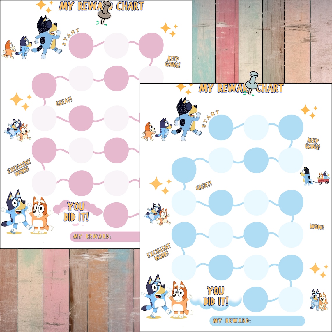 Bluey Potty Chart Printable Bluey Kids Behavior Chart Instant Download ...