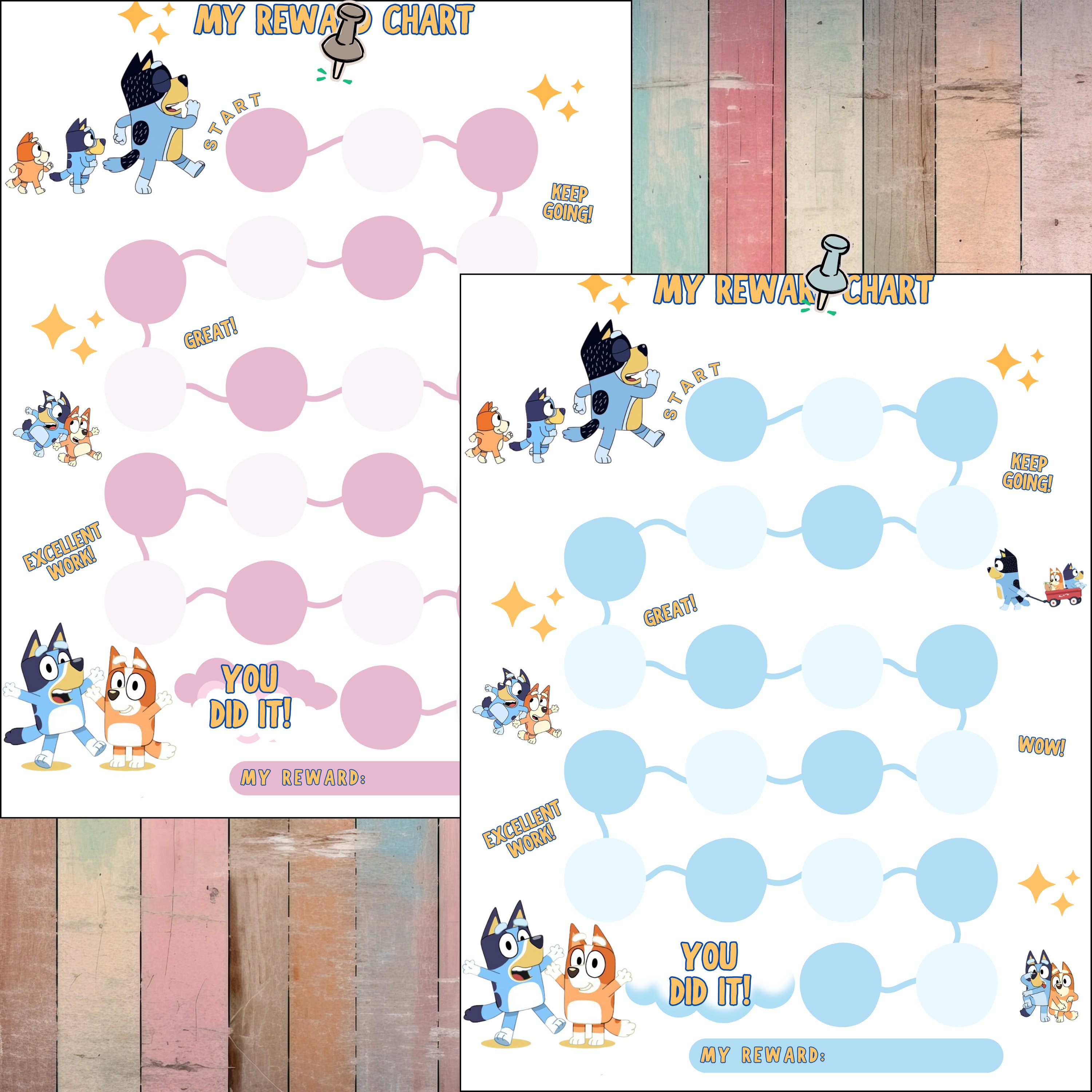 Bluey Potty Chart Printable Bluey Kids Behavior Chart Instant Download ...