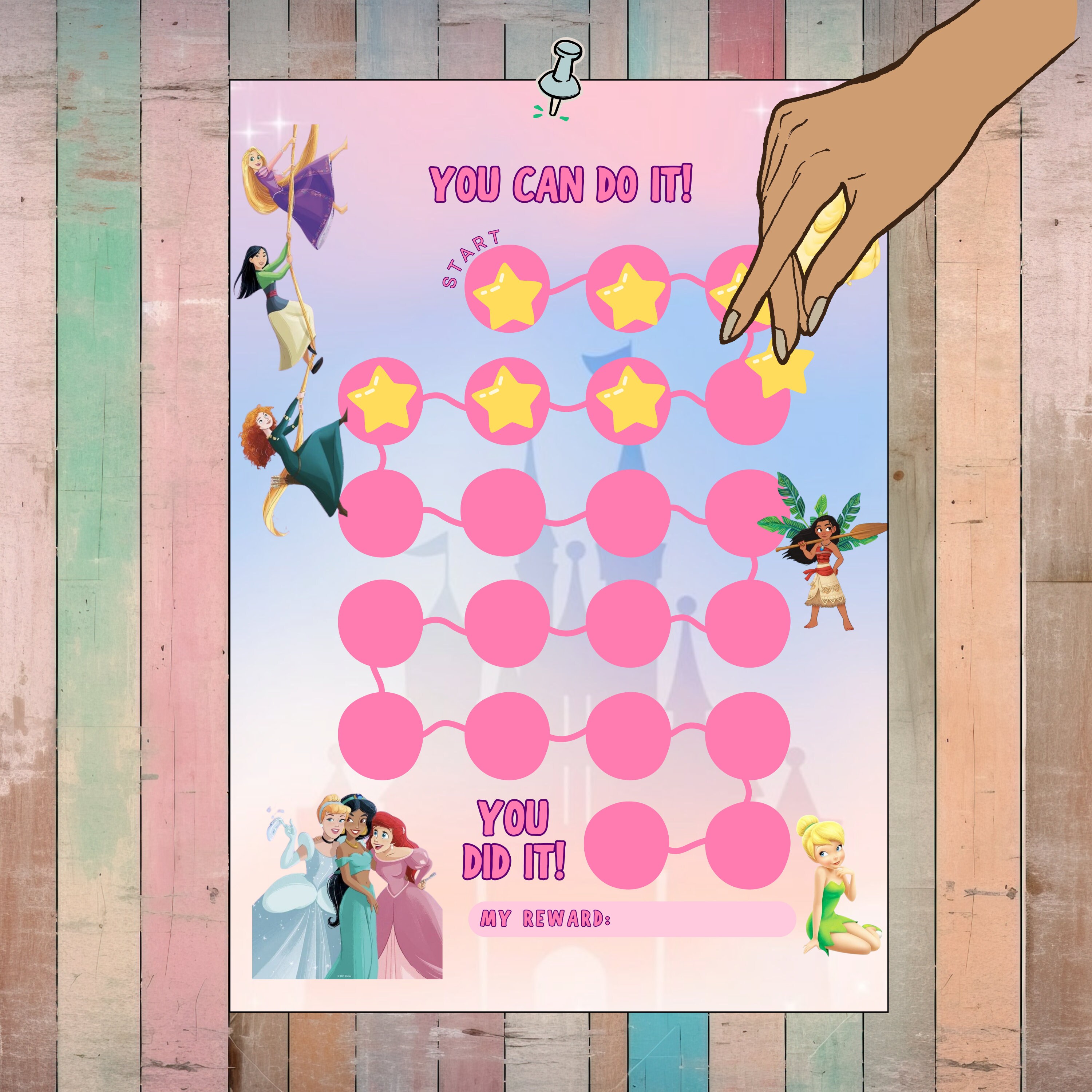 Princess Reward Chart Printable Sonic Kids Behavior Chart Instant ...