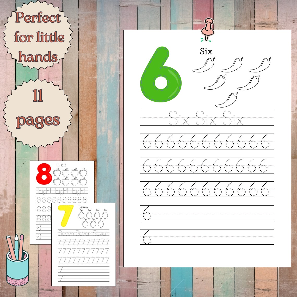 10 Number Worksheets Dot to Dot Tracing Printable Activity Worksheet ...