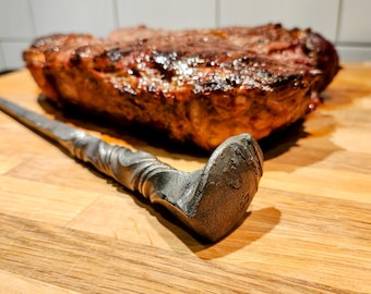 Railroad Spike Steak Flipper (hand Forged) - Etsy