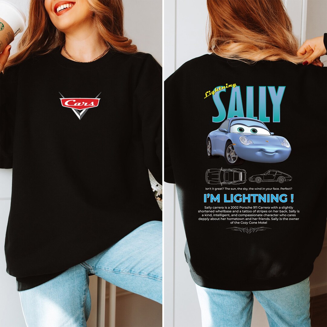 Retro Lightning Sally Shirt, Pixar Mcqueen Cars Shirts, Disney Cars Two ...