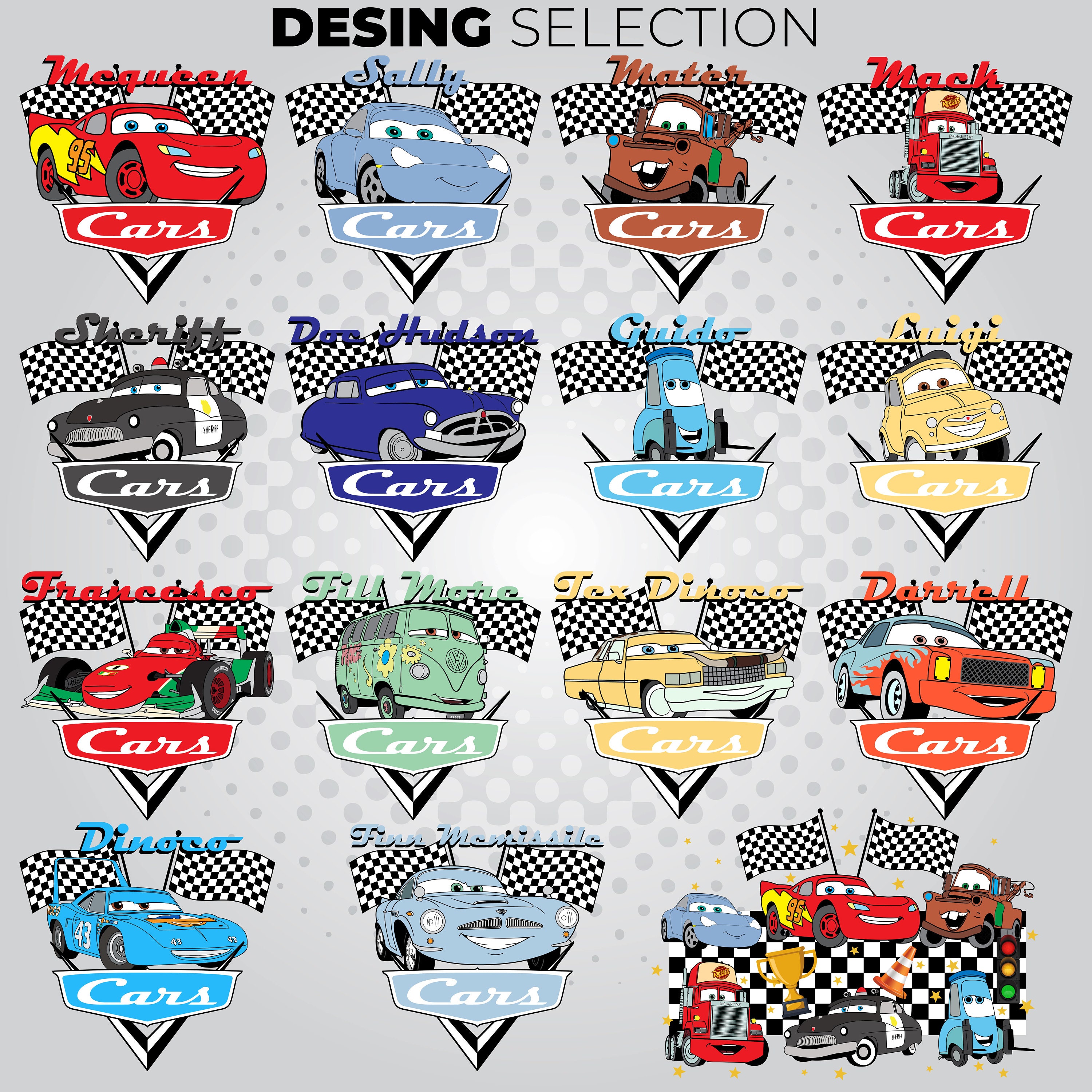 Disney Cars Shirt, Pixar Cars Movie Characters Shirt, Disney Matching ...