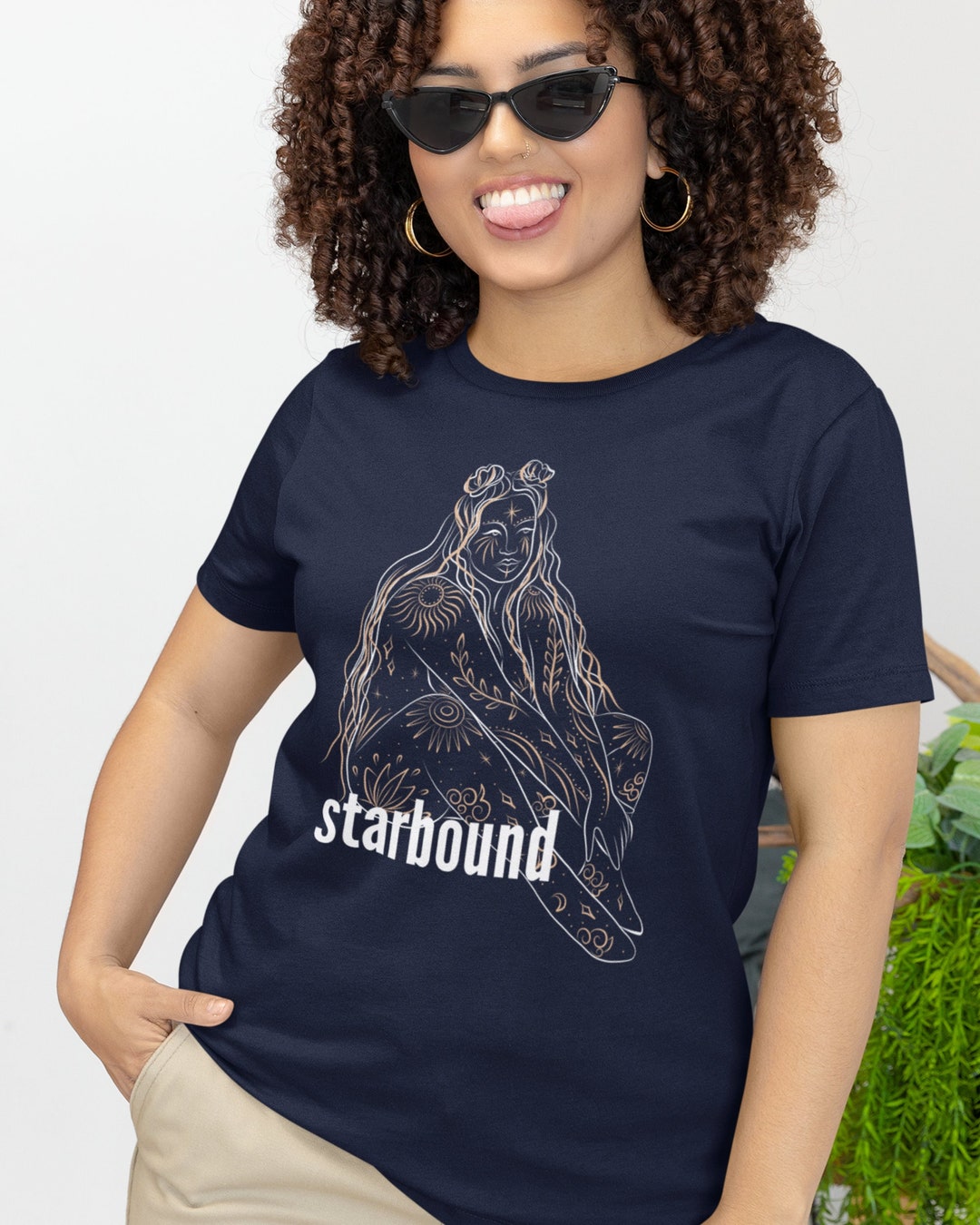 Starbound Celestial Woman T-shirt Magic Lady Goddess Night Universe ...