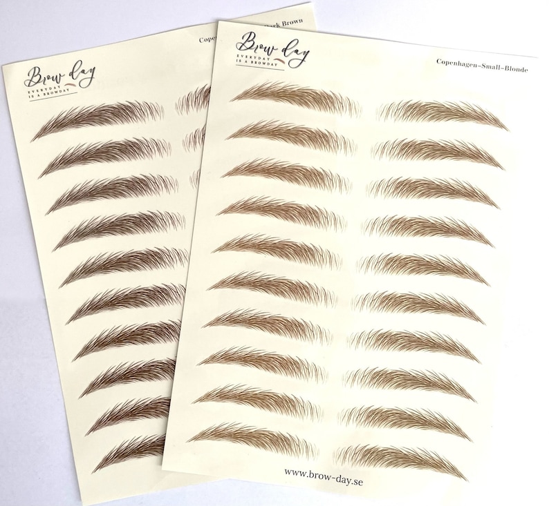 Eyebrow Stickers - SAME SIZE - Copenhagen LARGE Color: Dark Brown - Etsy