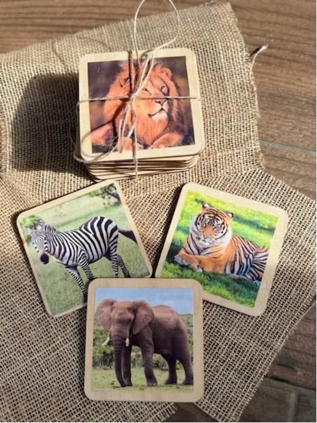 Baby's Wooden Picture Cards - Etsy