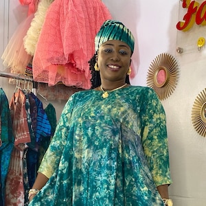 Adire Crepe Kaftan - Etsy