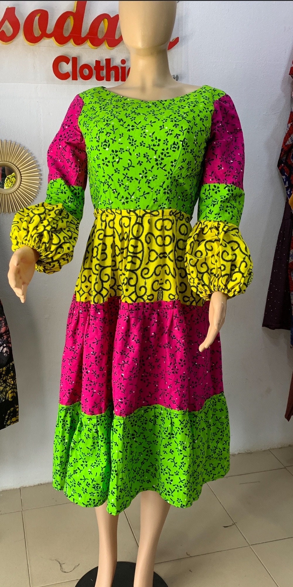 Bella Ankara Dress/ African Princess Dress - Etsy