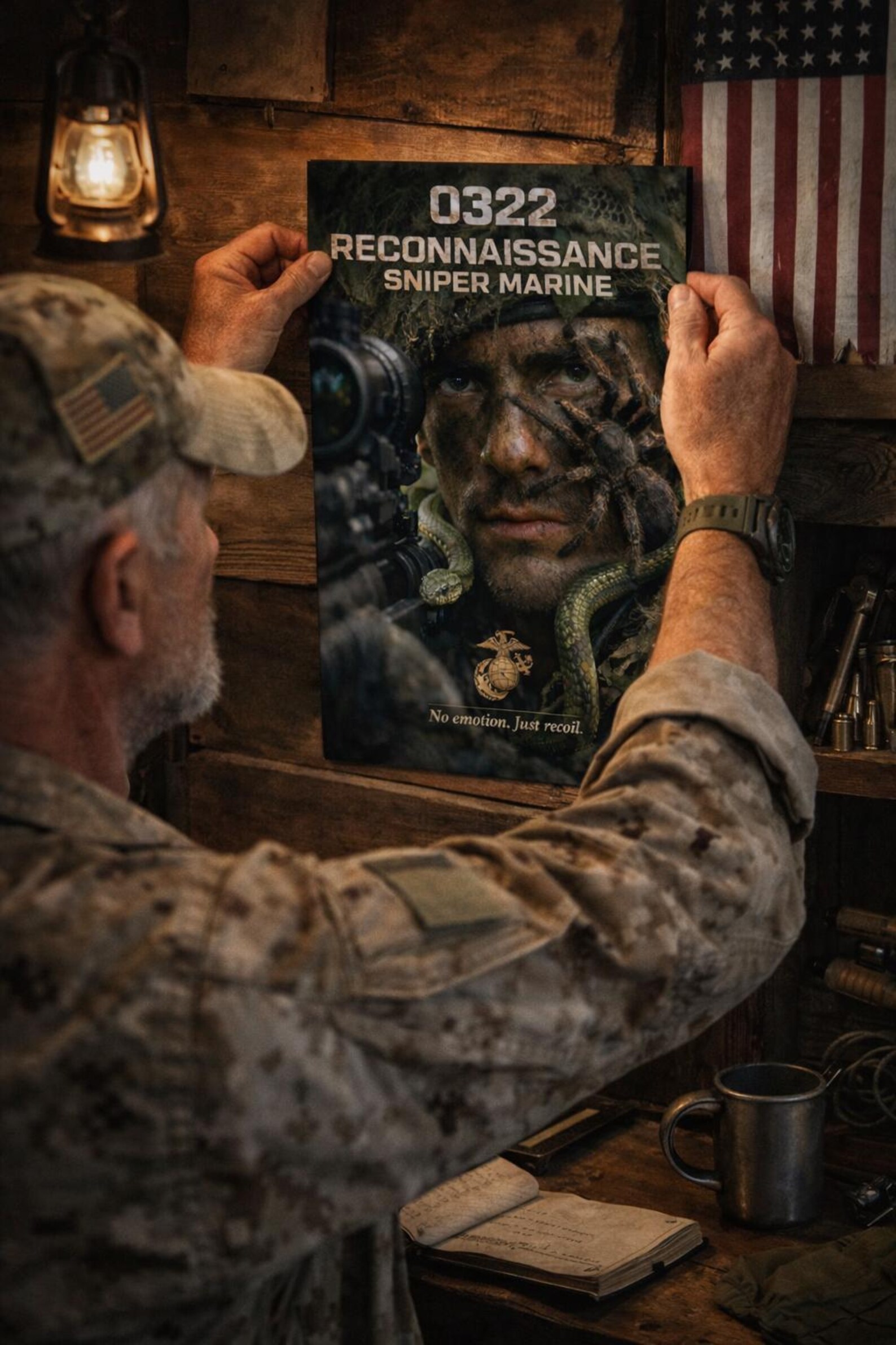 USMC Recon Sniper Poster | Jungle Wall Art, Veteran Gift - Etsy
