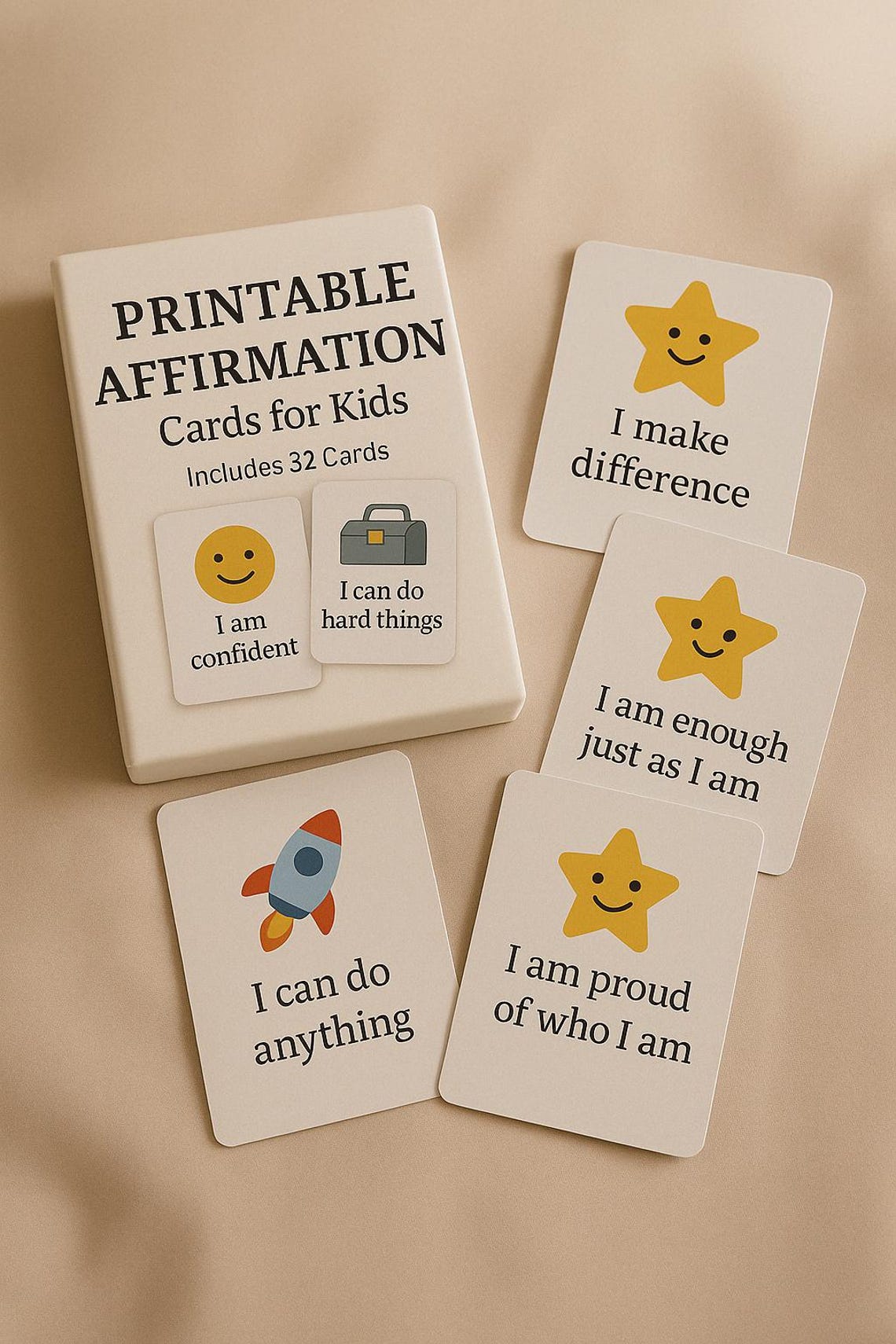 32 Printable Affirmation Cards for Kids – Positive Mindset Cards ...