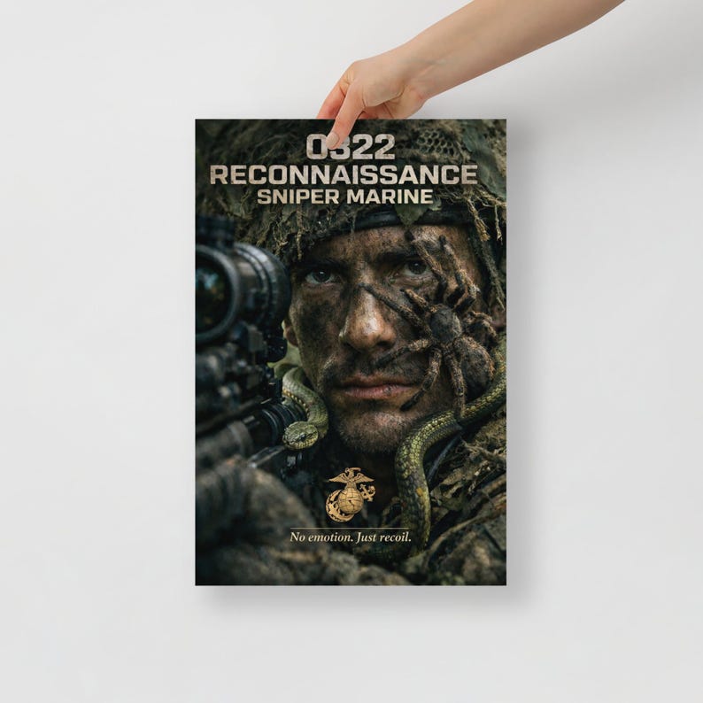 USMC Recon Sniper Poster | Jungle Wall Art, Veteran Gift - Etsy