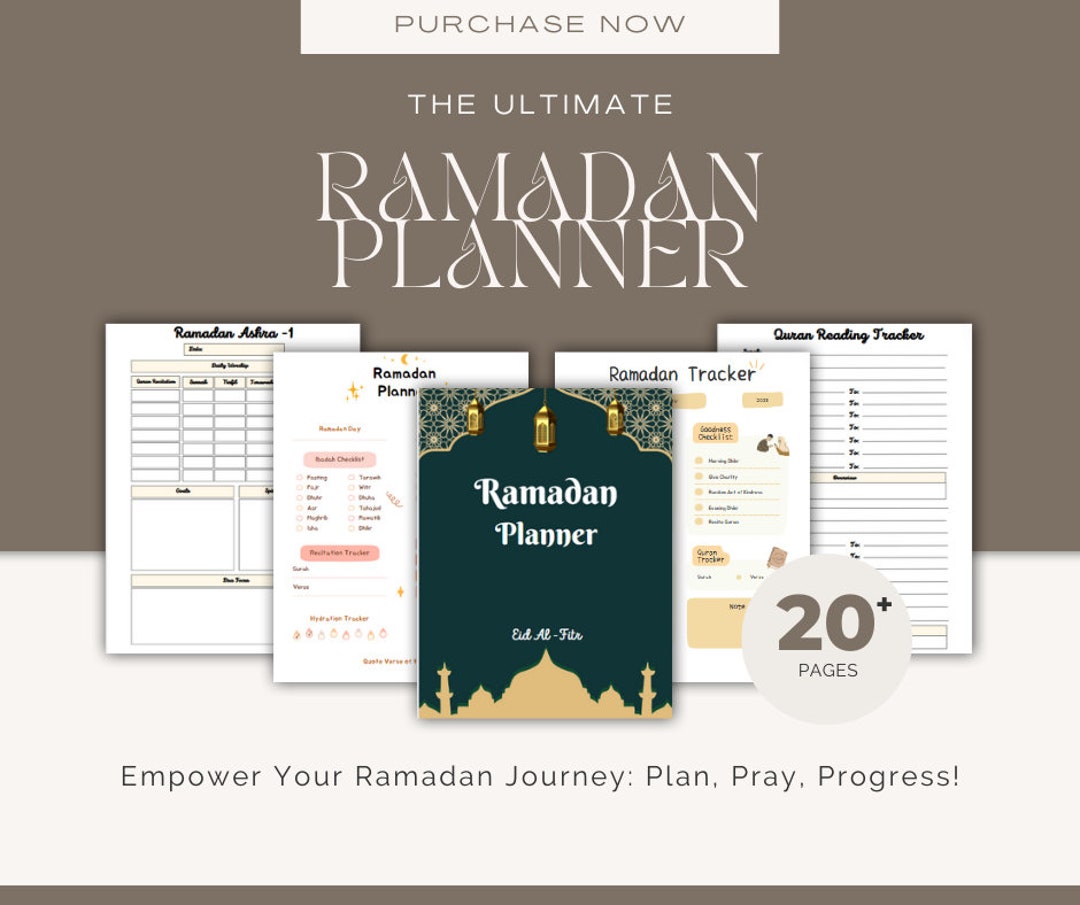 Ramadan Organizer: Tracks Quran, Prayers, Fasting. Includes Journal ...