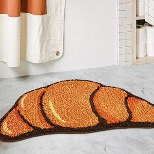 Croissant Handmade Shape Custom Rug Fluffy Soft Tufted Rug Non-slip ...