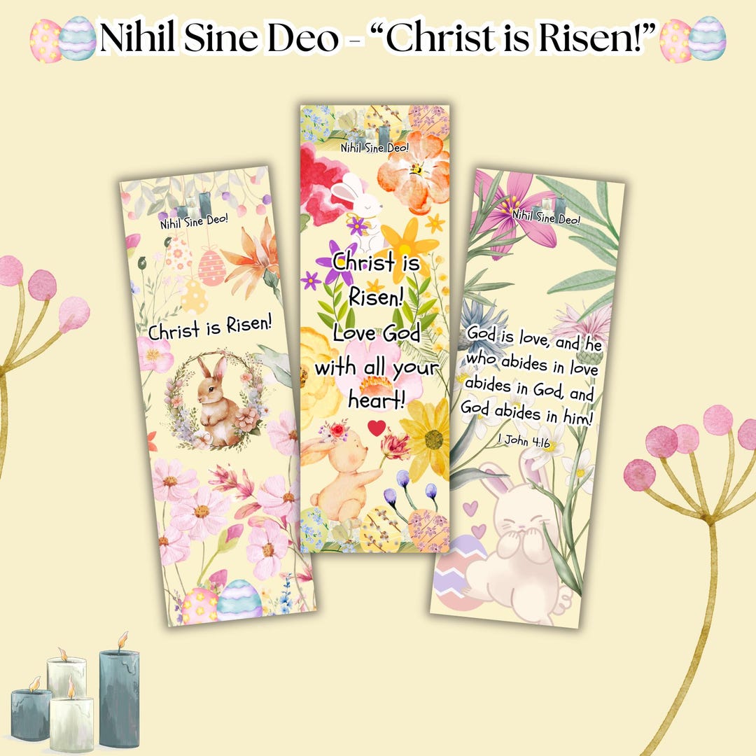 Orthodox Christian Easter Bunnies Printable Bookmarks| Orthodox ...