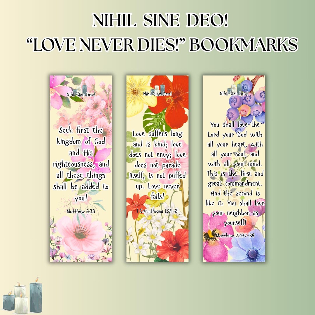 Orthodox Christian Floral Bookmarks Set| Bible Verse Gifts for Women ...