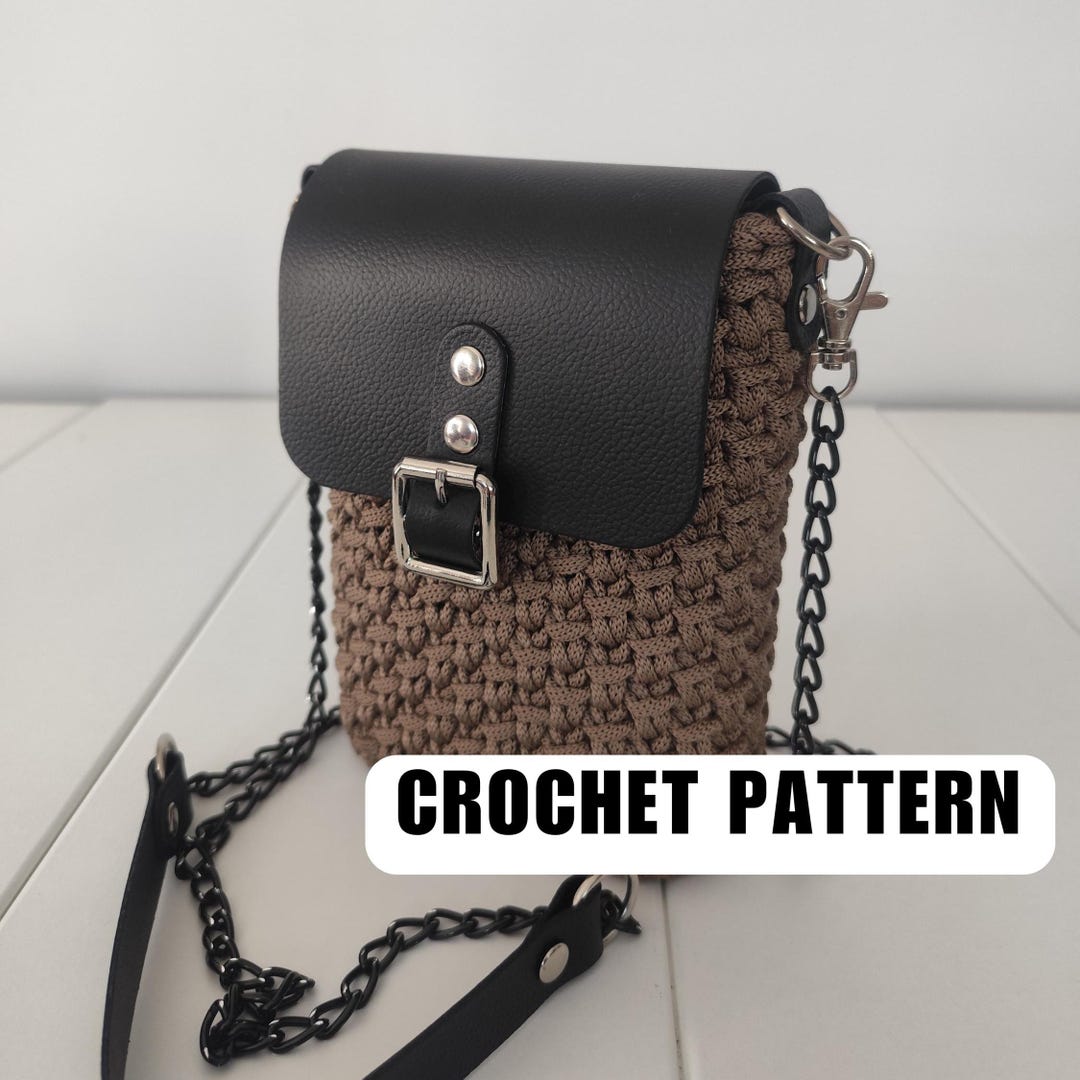 Crochet Crossbody Phone Bag PATTERN: Beginner Cellphone Purse (PDF ...