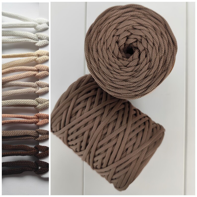 Polyester Cord 5mm Flat, Braided Macrame Cord Lighweight, Polyester ...