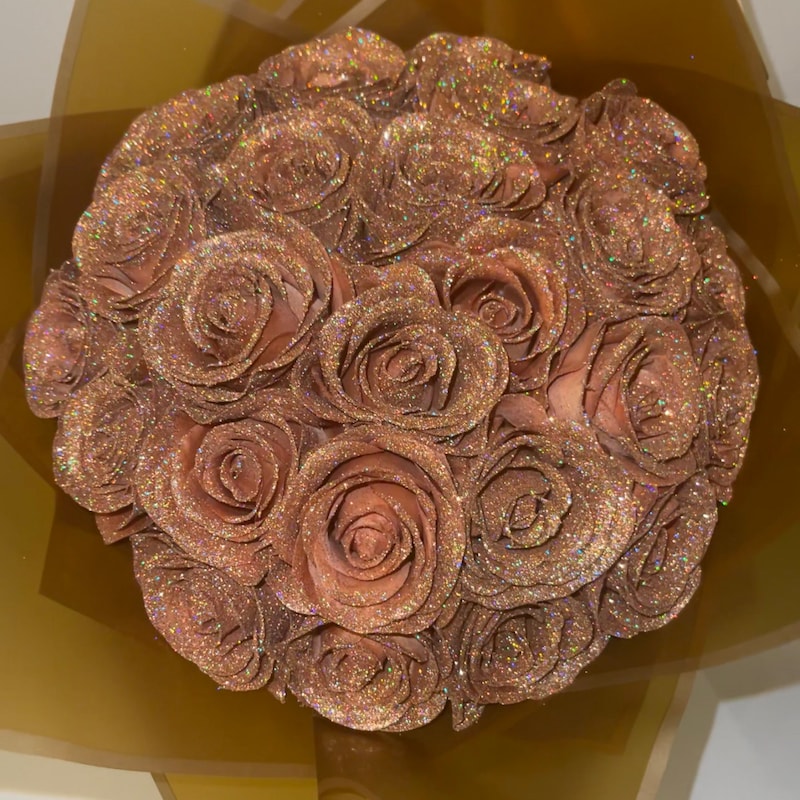 Glitter Roses Bouquet - Etsy UK