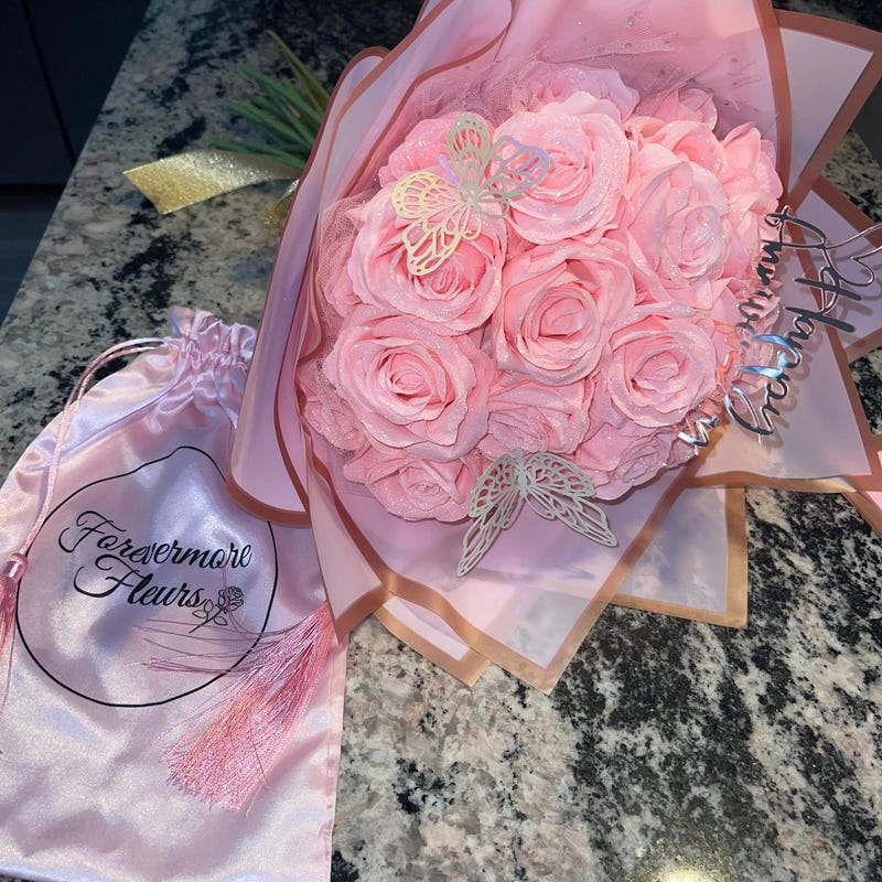Glitter Roses Bouquet - Etsy