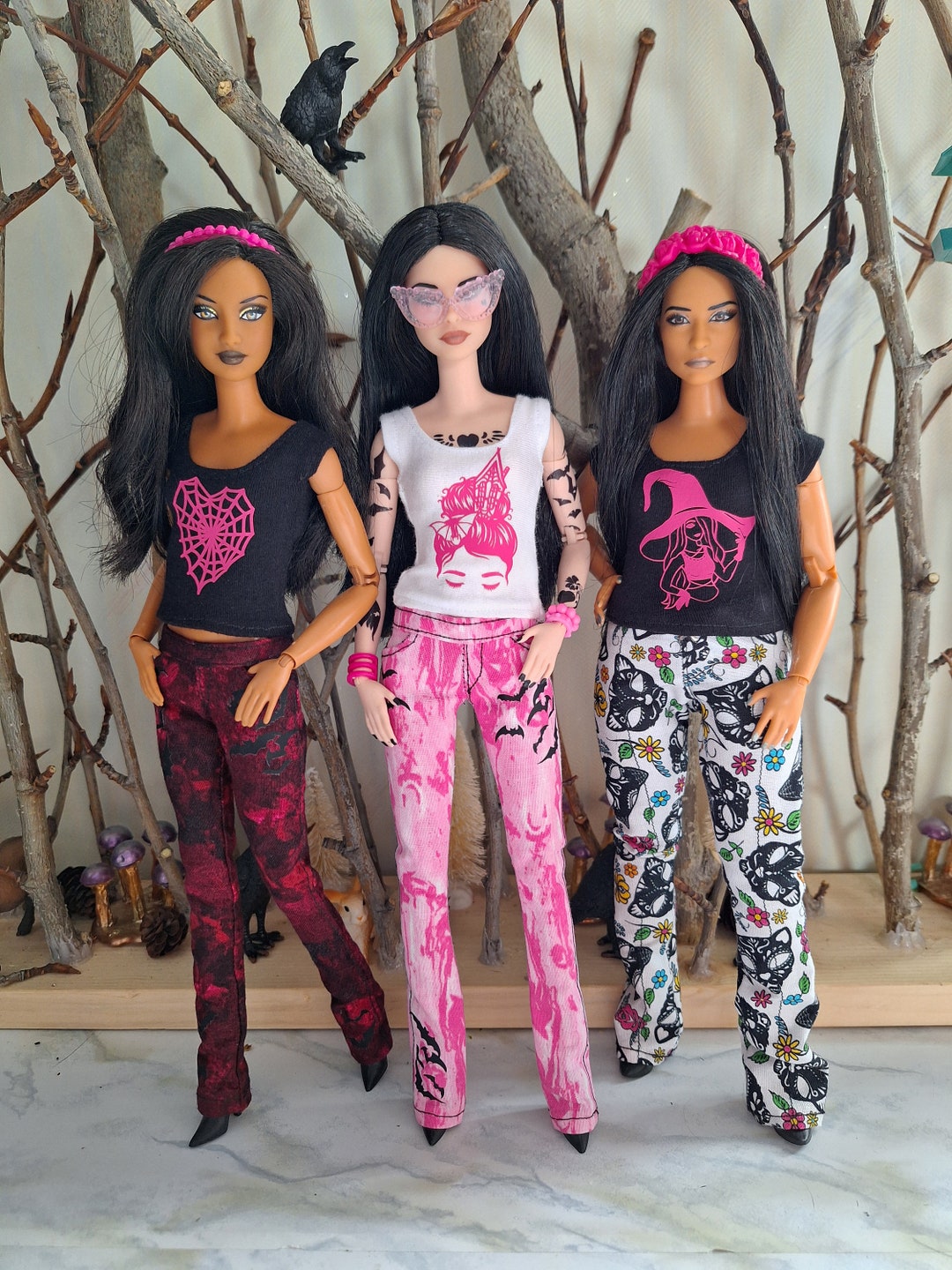 Goth Girl Doll Tshirts, Barbie Clothes, Doll Clothes, Doll Dress ...
